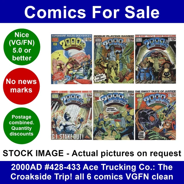 2000AD #428-433 ACE Trucking Co.: The Croakside Trip! all 6 comics VGFN ...