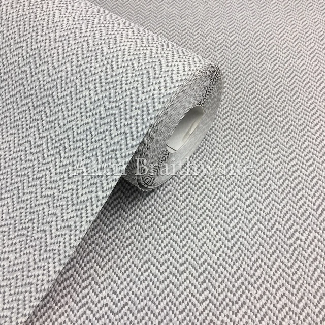 COTTON TWEED WALLPAPER by Crown - Soft Grey M1116 EUR 12,67 - PicClick FR