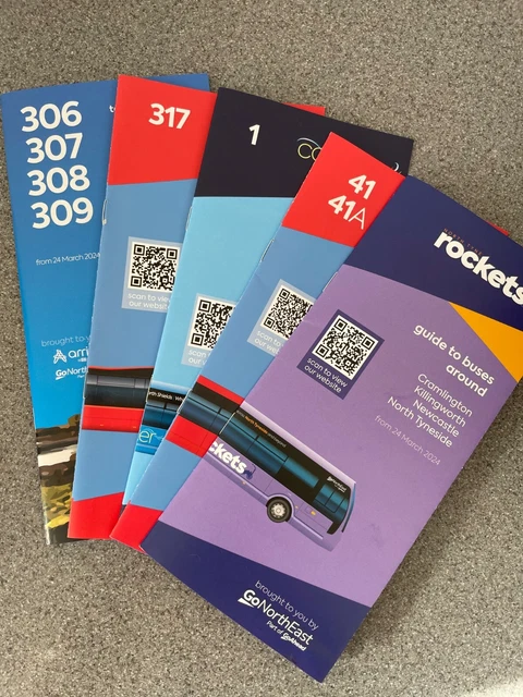 COLLECTION OF GO North East Bus Timetables March 2024 £5.99 - PicClick UK