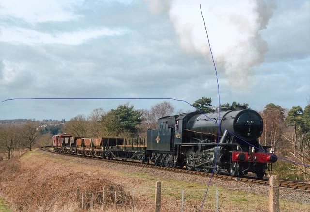 BR STEAM LOCO Photo Wd Austerity Photograph 2-8-0 Railway Train Picture ...