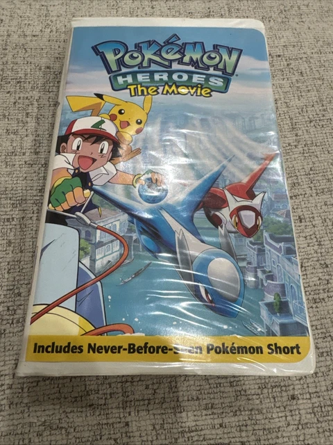 POKEMON HEROES THE Movie (VHS, 2003) Clamshell Vintage Pokémon TESTED £ ...