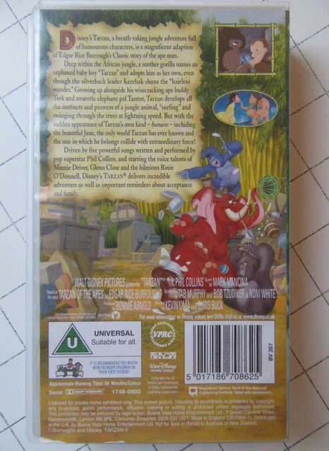 WALT DISNEY'S CLASSICS Tarzan Video Tape (PAL/VHS, 2000) Orig ...