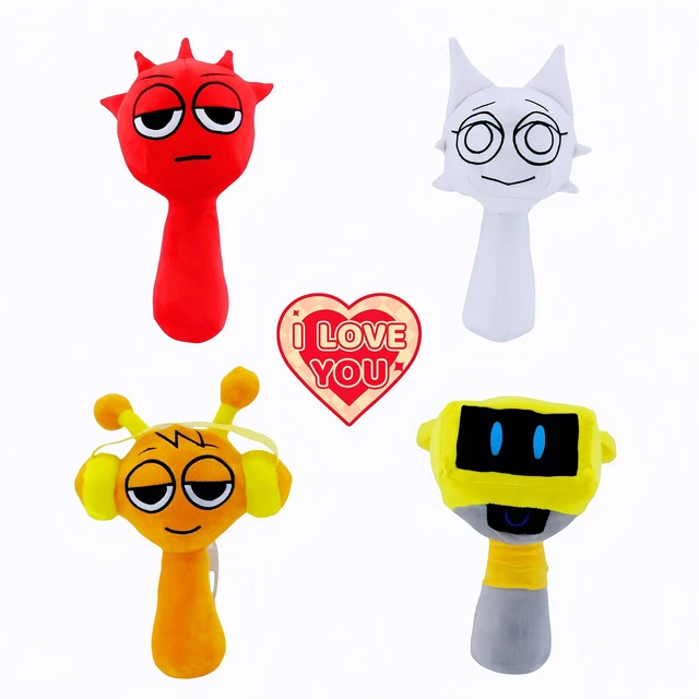 1/4PC SPRUNKI PLUSH Oren Sprunki Plush Sprunki Fun Bot Plush for Fans ...