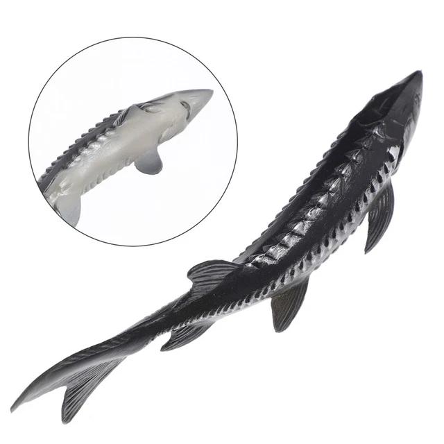 STURGEON SIMULÉ TOY Artificial Sturgeon Modèle Décor Kids Marine Animal ...