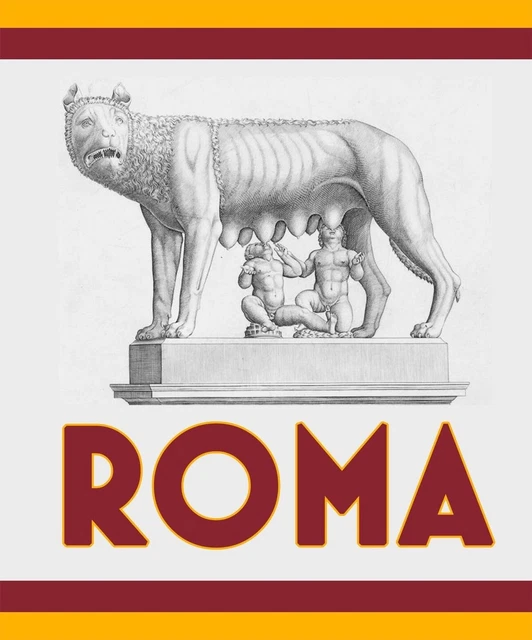 BANDIERA ROMA 200X150CM con lupa e sfondo a strisce giallorosso -CON ...