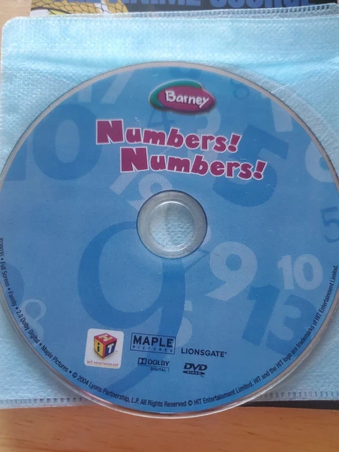 BARNEY NUMBERS! NUMBERS! Loose Disc DVD Hit Entertainment $2.00 ...