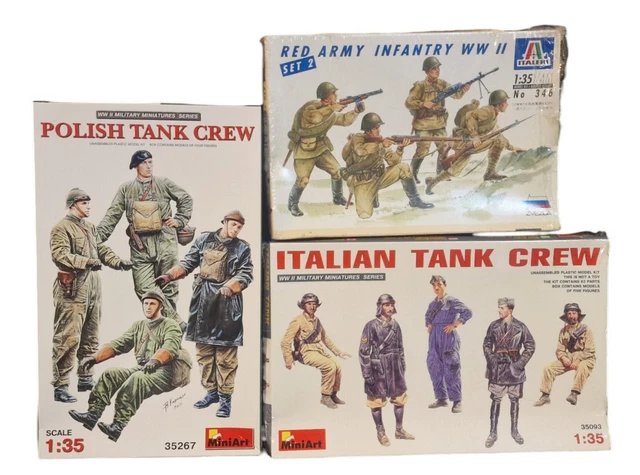 ITALIAN TANK CREW, Red army infantry, Polish tank crew 1/35 scale model ...