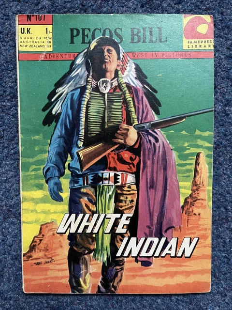 PECOS BILL WILD West Picture Library Comic No. 107 White Indian EUR 6 ...