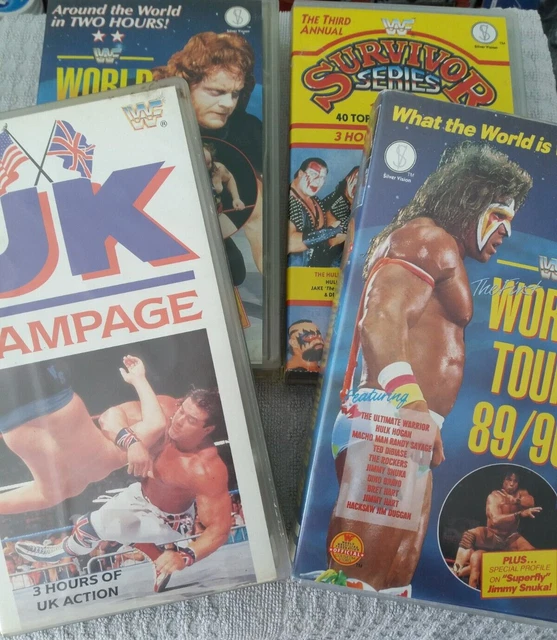 WWF WWE VHS Tape Bundle | Survivor Series | UK Rampage | World Tour 89/ ...