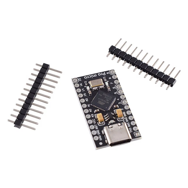 PLACA USB ATMEGA32U4 MICRO/TIPO-C con cabezal de pin de 2 filas 5V útil ...