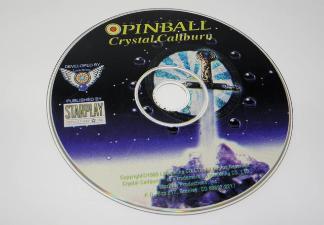 SOLID STATE PINBALL Crystal Caliburn PC 1993 $20.00 - PicClick CA