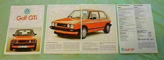 V RARE VW Volkswagen Golf GTi Campaign Mk 1 Mark 1983 UK Brochure ...