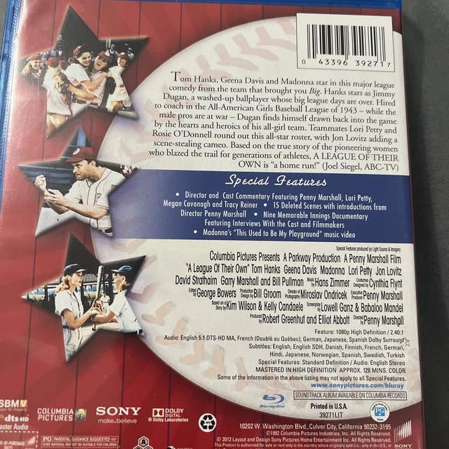 A LEAGUE OF Their Own (Blu-ray, 1992) £5.05 - PicClick UK