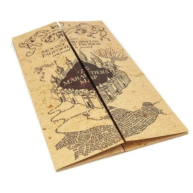 HARRY POTTER HOGWARTS Marauder's Map Book Movie Prop Wizarding World ...