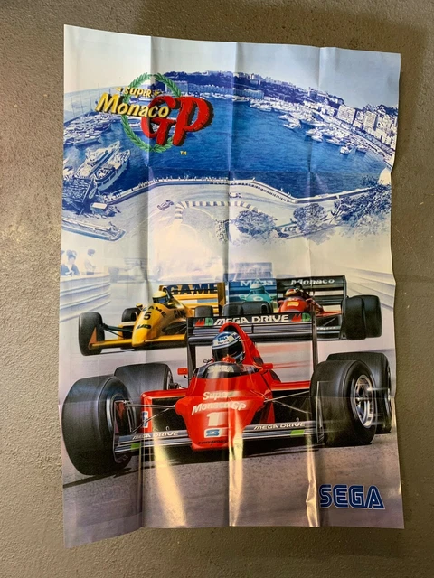 AYRTON SENNA'S SUPER Monaco GP Sega Mega Drive Poster £15.00 - PicClick UK