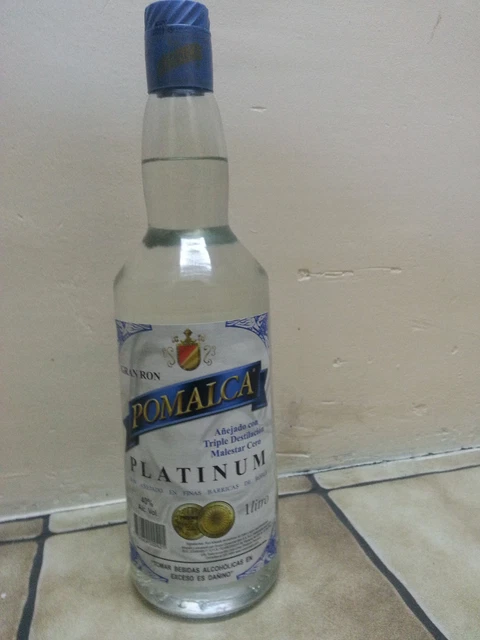 RUM AUS PERU Ron Pomalca Platinum weißer Rum 1000ml 40% EUR 9,90 ...