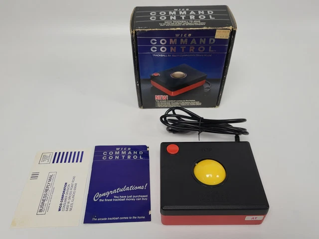 VINTAGE WICO COMMAND Control Trackball 72-4545 for Atari & Commodore ...