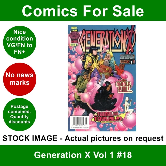 MARVEL GENERATION X Vol 1 #18 comic VG/FN+ 01 August 1996 EUR 6,66 - PicClick IT