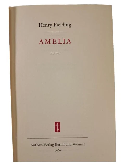 AMELIA HENRY FIELDING Roman Société Allemand Aufbau-Verlag EUR 3,95 ...