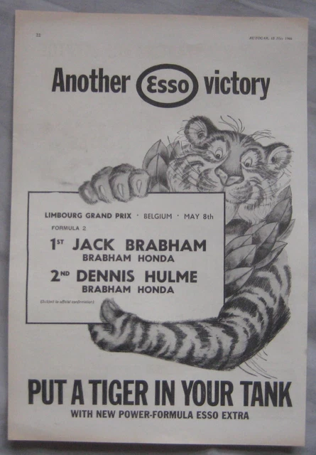 1966 ESSO PUT a Tiger in your tank Original advert No.1 £3.99 - PicClick UK