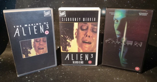 ALIEN 3, MAKING Of (Rare) & Resurrection VHS Large Case Bundle - 1993 / ...
