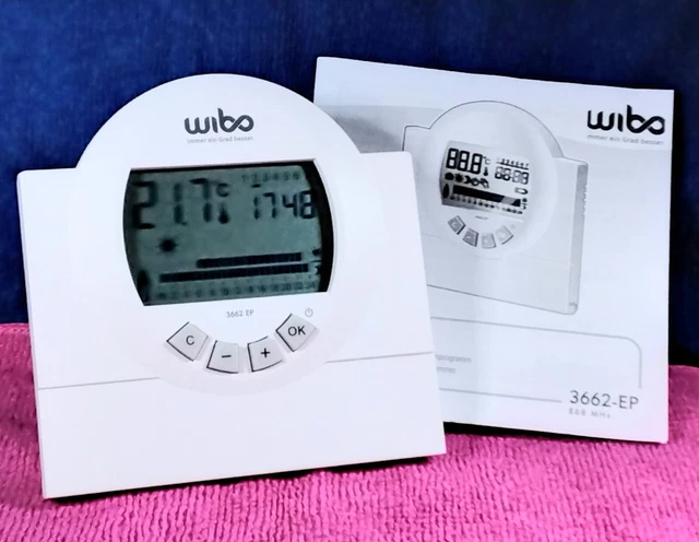 WIBO WIRELESS THERMOSTAT 3662-EP Transmitter 868MHz Electric Heating ...