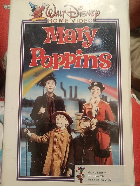 WALT DISNEY HOME Video Mary Poppins (VHS) *VINTAGE AND RARE* Original ...