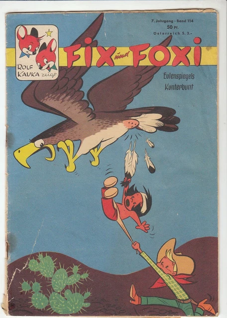FIX UND FOXI 1958 Nr. 114 altes Original in mäßigen Zustand ! EUR 1,00 ...