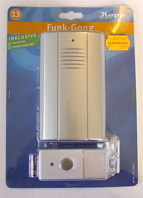 KOPP FUNK GONG Button Complete Set of 8 Melodies 80dB 100m Range Bell ...
