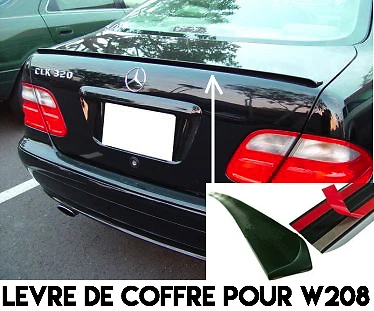 SPOILER LEVRE LAME COFFRE BECQUET AILERON pour MERCEDES W208 COUPE CLK ...