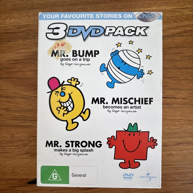 MR. MEN AND Little Miss, 3x DVD Bundle Reg 4 - Mr Strong, Mr Bump & Mr ...