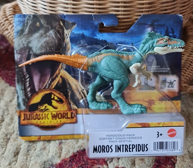 JURASSIC WORLD FEROCIOUS Pack Moros Intrepidus,scan to unlock toy £14. ...