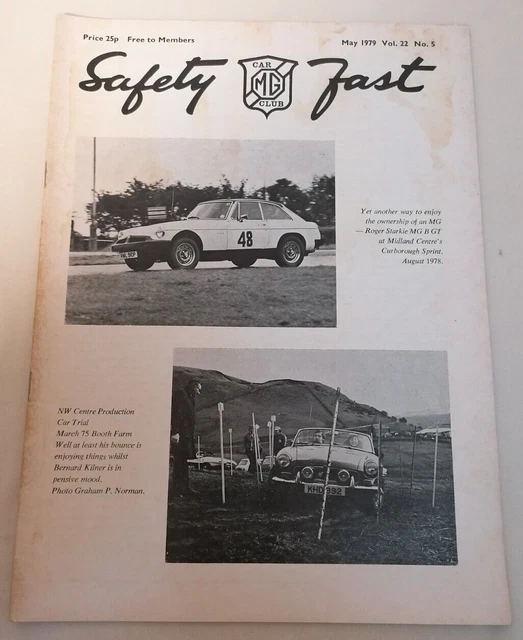 MAGAZINE - VINTAGE Safety Fast MG Car Club Magazine May 1979 Vol #22 No ...