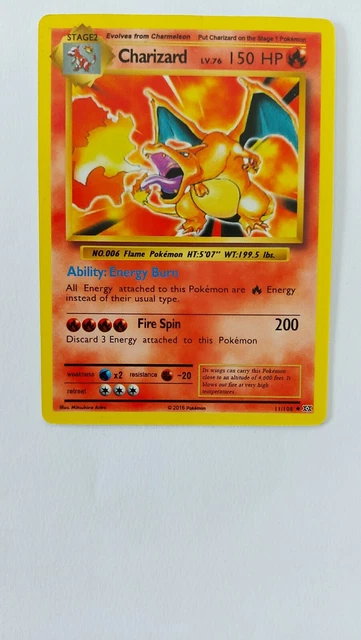 CARTE POKEMON CHARIZARD LV.76 150 HP 11/108 Collection : XY Evolution ...