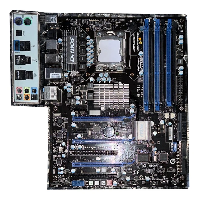 MOTHERBOARD KIT X58 MSI X58 Pro-e LGA 1366 To 24 GB Intel Core CPU ATX ...