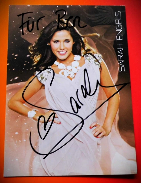 SARAH ENGELS - Deutsche Sängerin - Karte mit Original-Autogramm - Super ...