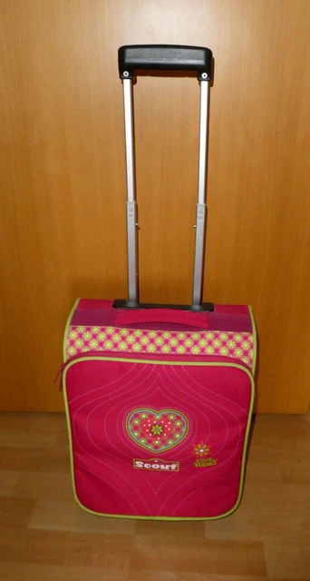 DER ECHTE SCOUT Kindertrolley/Reisekoffer Mädchen, Pink Heart, 44x18x34 ...