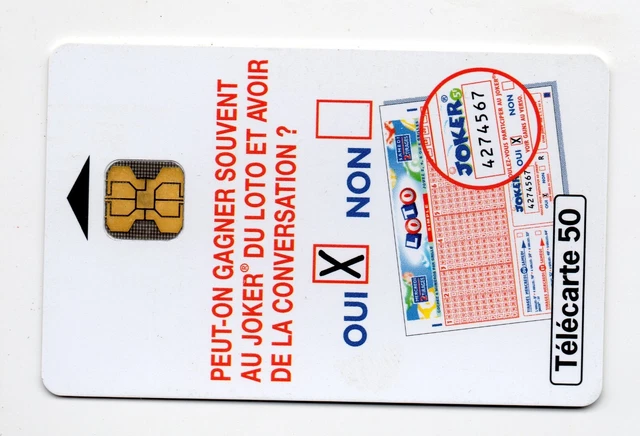 TELECARTE (CARTE TELEPHONIQUE) 1999 - LOTO JOKER - F1022 Puce OB1 50u ...
