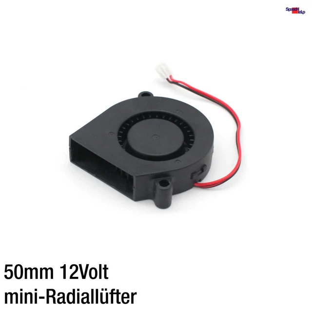 MINI TURBINE RADIALLÜFTER Radial Fan Cooler Lüfter 50Mm 12V Tastod ...