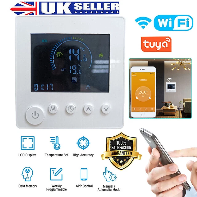 TUYA WIFI SMART Thermostat Temperature Water Electric Floor Heating Controller £20.99 - PicClick UK