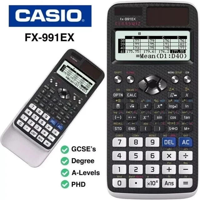 CASIO FX-991EX CLASSWIZ Advanced Engineering Scientific Calculator 552 ...