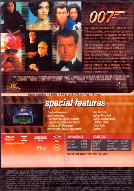 TOMORROW NEVER DIES (Pierce Brosnan, Jonathan Pryce, Michelle Yeoh) ,R2 ...