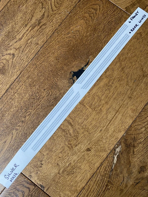 TOYOTA MR2 MK1 Silver Front & rear Wing Stripes stickers. OEM ...