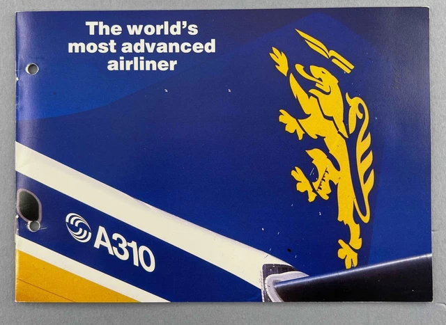 BRITISH CALEDONIAN AIRBUS A310 Airline Brochure Seat Map 1984 Bcal ...
