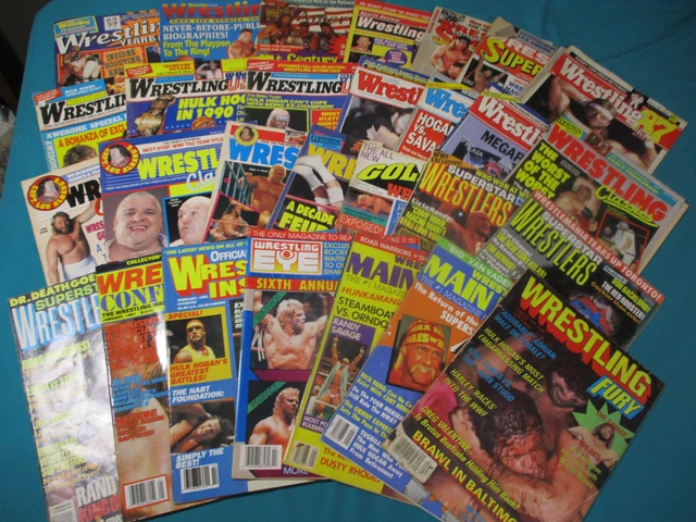 27 VINTAGE WRESTLING Magazines 1987-1998 Apter and Non-Apter WWE WWF ...