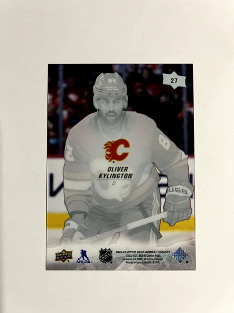 2022-23 UD UPPER Deck Oliver Kylington CLEAR CUT Insert Card #27 ...