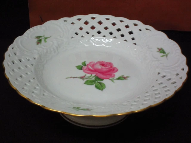 MEISSEN ROTE ROSE Aufsatz Schale 020110 1.Wahl EUR 279,00 - PicClick DE
