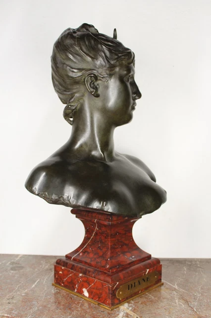 MATHURIN MOREAU BRONZE Ancien Signé Diane Médaille D'honneur Hors ...