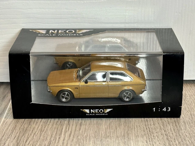1:43 SCALE NEO Models Opel Kadett (Vauxhall Chevette) City Berlina Gold ...