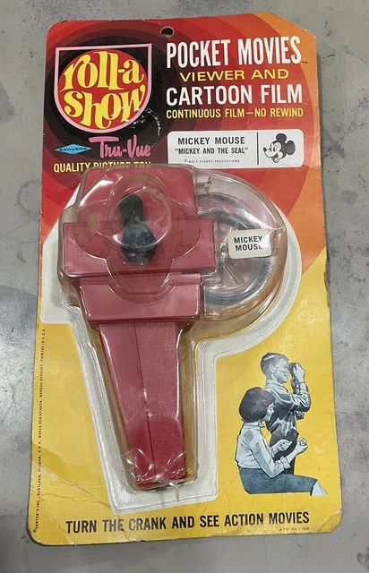 VINTAGE TRU-VUE ROLL-A-SHOW Viewer & Film MICKEY MOUSE NOS New Old ...